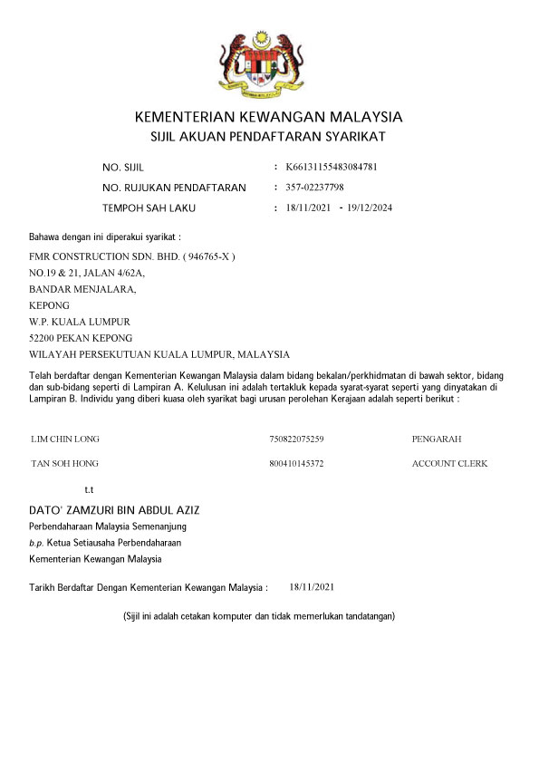 FMR Group - Certifications